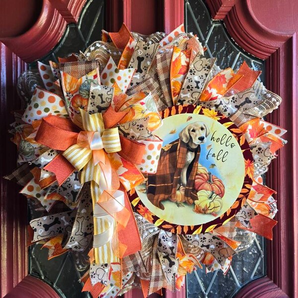 Hello Fall Pumpkin Wreath Sign, Metal Wreath Signs, Signs for Wreaths ...