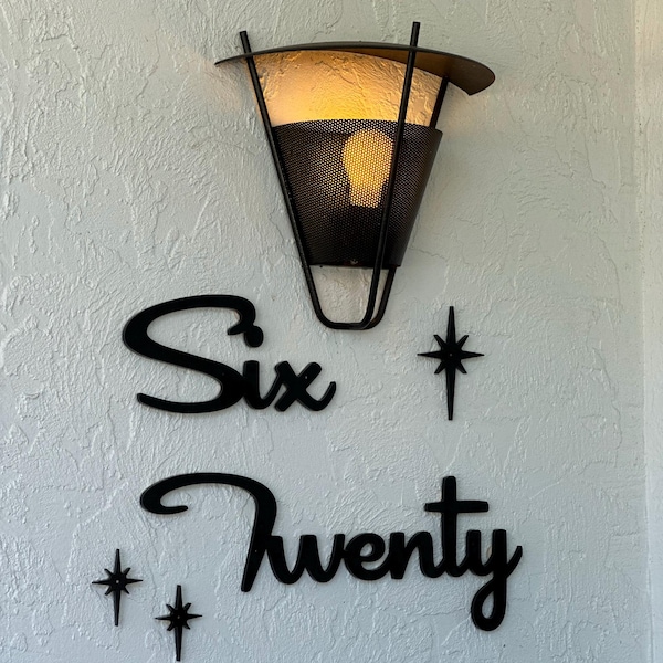 Mid Century Cursive House Numbers: Regular Size - Etsy