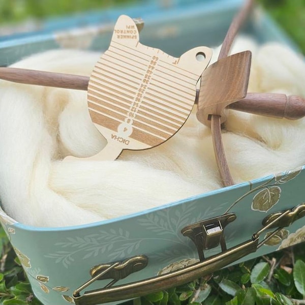 DICHA Black Walnut Double Wood Yarn Holder-advanced Metal Twirling ...