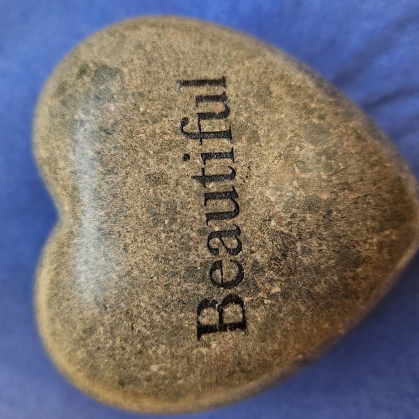 Natural Hand-carved Heart Stone Paper Weight - Wedding Favors ...