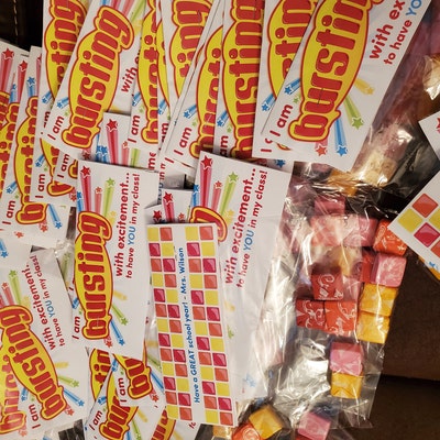 Bursting With Excitement Bag Topper, DIGITAL EDITABLE DOWNLOAD, Back to ...