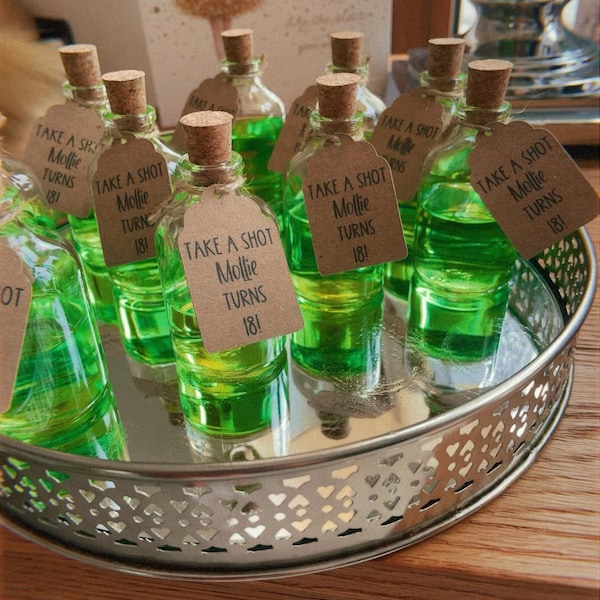 Birthday Favours for Her Birthday Party Bag Take a Shot Large Bottles ...
