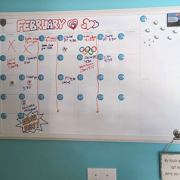 Teal Aqua Perpetual Calendar-numbers 1-31- 1" Magnets-days of the Month ...