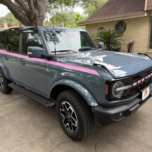 For 2021+ Ford Bronco Stickers. Long Body Stripes Side Doors Decals for ...