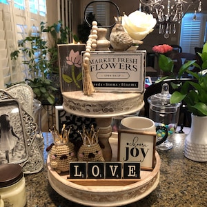 Home Tiered Tray Set Mix and Match Items, or Get the Bundle, Gift for ...