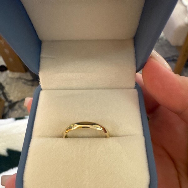 14k Solid Yellow Gold Domed Wedding Band | 2mm - 8mm Gold Ring ...