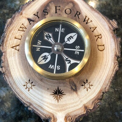 Unique Hiker Gift, Engraved Compass Holder, Personalized Compass ...