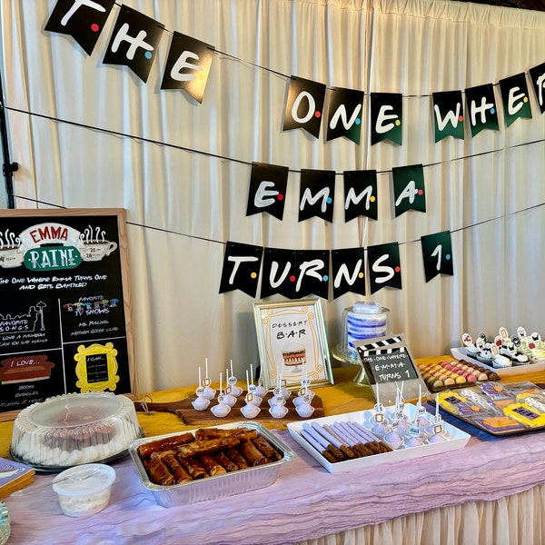 Friends Theme Party Sign, BUNDLE, Birthday | Bridal Shower | Baby ...