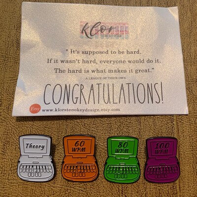 Achievement Court Reporting Speed Lapel Pins - Etsy