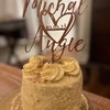 Boho Cake Topper Wedding Cake Topper With Heart Rustic - Etsy