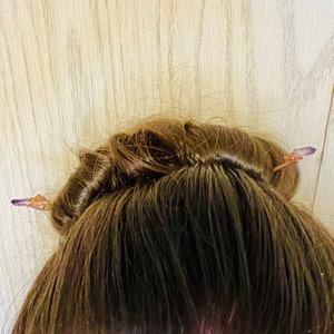 Dainty Raw Amethyst Crystal Hair Stick Boho Wedding Boho Amethyst Hair ...