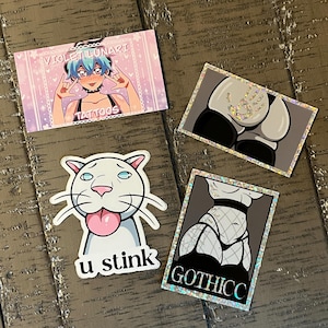 Anime Tattoo Sticker Anime Laptop Sticker Ecchi Goth Anime Girl Sticker ...