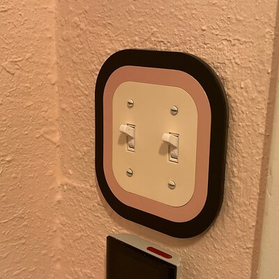 Retro Rounded Corner Light Double Switch Plate Cover - Etsy