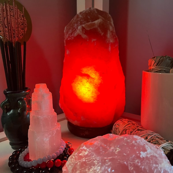 Himalayan Salt Lamp, Pink Salt Lamp, 100% Authentic Natural Rock Salt ...