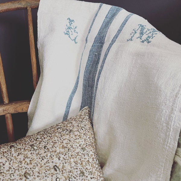 Antique Linen Fabric, 4.59y, Farmhouse Decor, Upholstery, UW 918 - Etsy