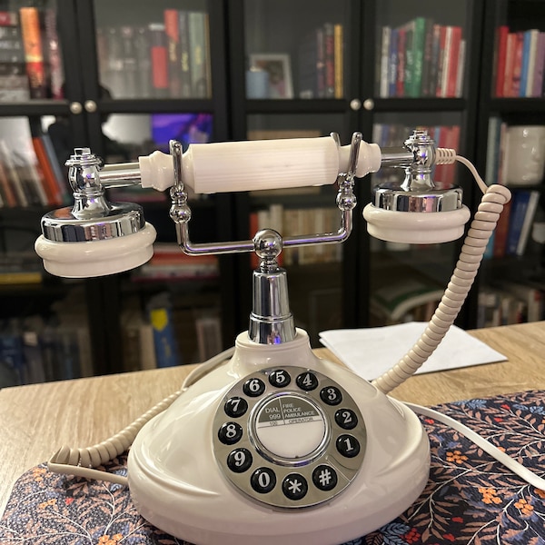 Vintage Style Audio Guestbook Phone: Handmade Retro Wedding Phone Black ...