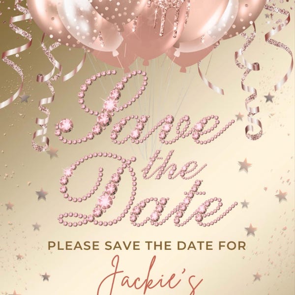 Editable White Gold Glitter Birthday Event Program Card Template ...