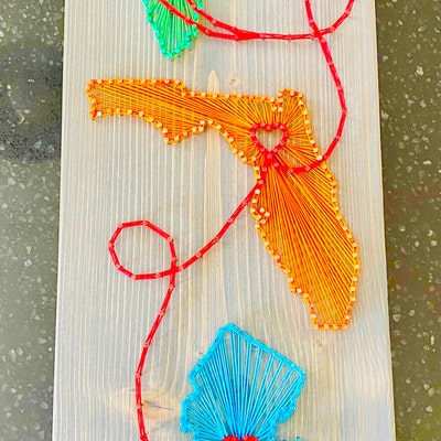 Made to Order THREE State String Art Country String Art State Love ...