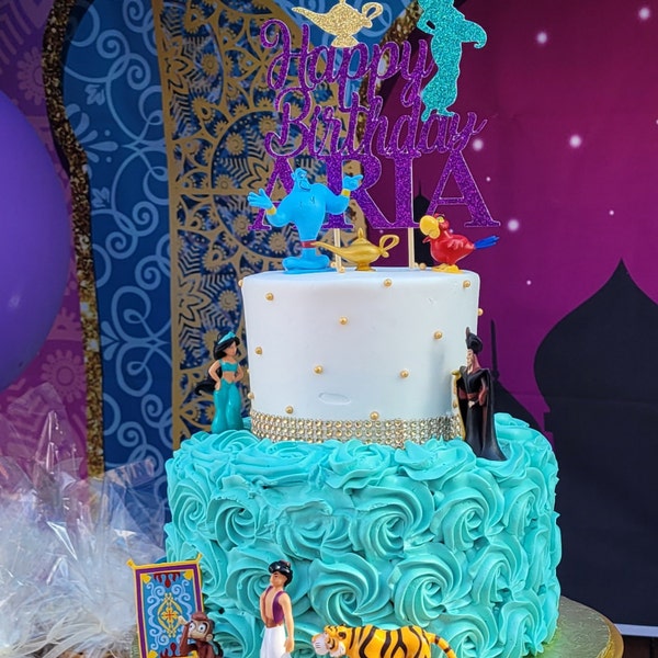 Jasmine Cake Topper Princess Aladdin Cake Topper Jasmine Birthday ...