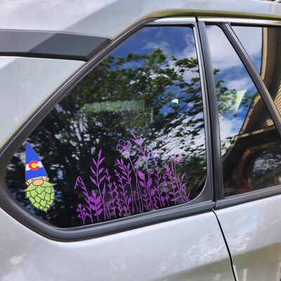 Wildflower Decal, Boho Car Decal, Flower Car Decal, Plant Lover Decal ...