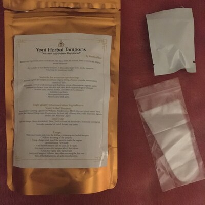 Yoni Detox Natural Pearls Set 6 Pack of Herbal Tampons for Vaginal ...