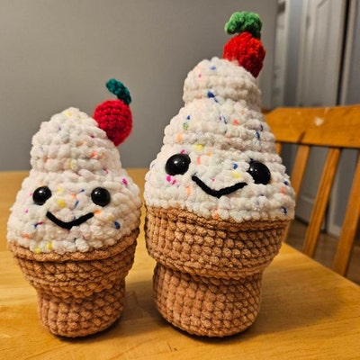 Ice Cream Cone Plush Crochet PATTERN Amigurumi - Etsy