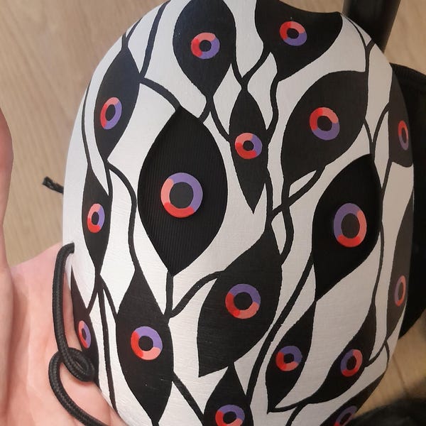 Custom Design Blank Face Plate Round Resin Mask - Masks Made to Order ...