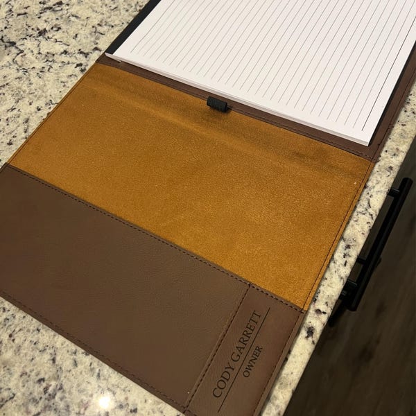 Leather Portfolio, Leather Padfolio, Personalized Leather Portfolio ...
