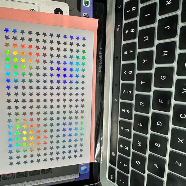 4mm Holographic Star Stickers, Tiny Stars Stickers, Vinyl Holo Stickers ...