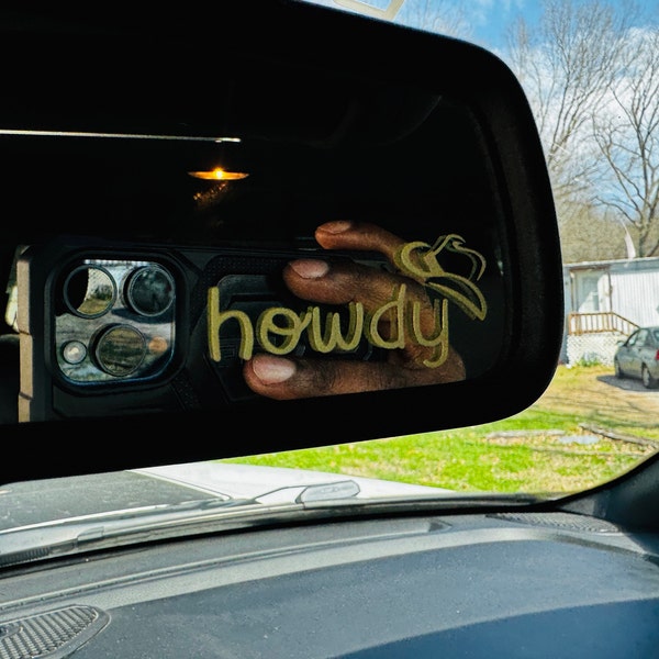 Howdy MINI Car Sticker|car Decal|rearview Car Sticker|trendy Car Mirror ...