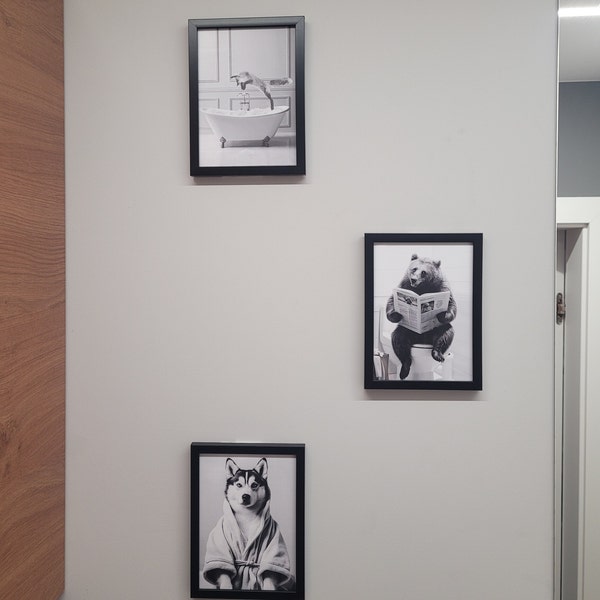 Racoon Wall Art Funny Bathroom Cute Animal Art Racoon Poster Racoon Art ...