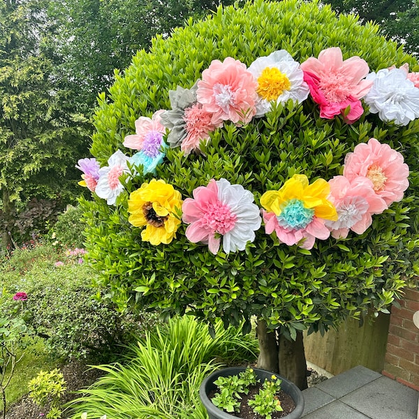 16 Tissue Paper Flower Wall Backdrop Decor Photo Backdrop Wall Birthday ...