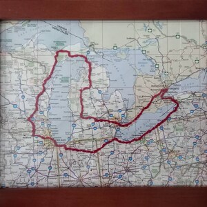 Cross Country Road Trip Map / Large Personalized Embroidered Wall Art ...