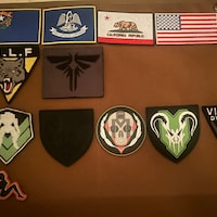 AMERICAN FLAG PATCH Gold Border Embroidered Iron-on Applique - Etsy