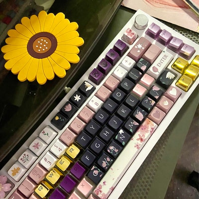 Autumn Maple Leaves Keycap Set-129pcs, Yellow Maple Leaves Keycap Set ...