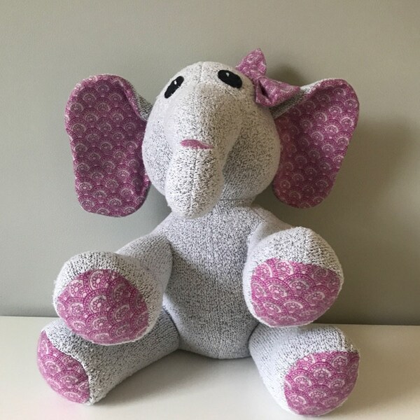 Memory Bear Keepsake Animal Elephant--- Custom and Handmade From Baby ...