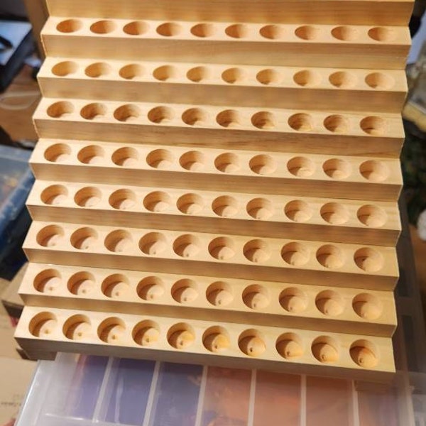 Wooden Display Rack for Essential Oils - 10ml Roll-on Bottle, Holds 100 ...