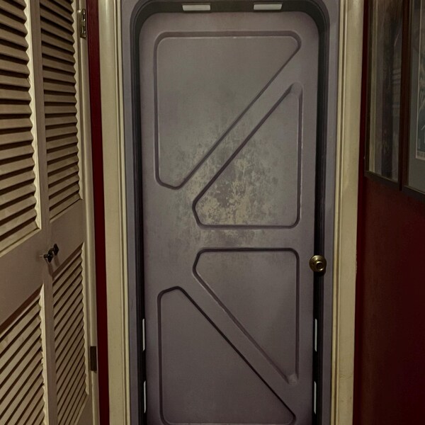 Sci-fi Door, Star Ship, Spaceship Mural for Door, Wall, Fridge, Sticker ...