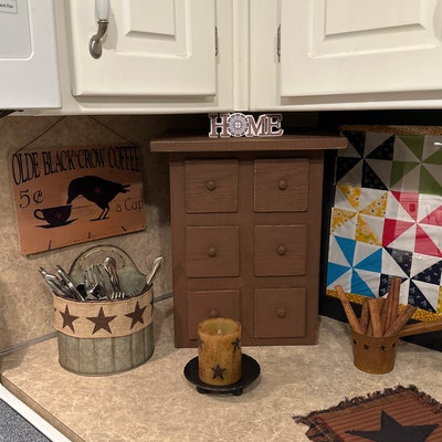 Primitive Star Wooden Shutter Shelf Candle Sconce - Etsy