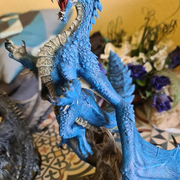 Legendary Blue Dragon Miniature - Rescale Miniatures - Dnd Miniatures ...