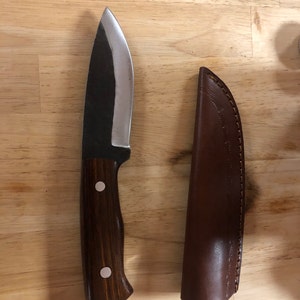 Bone Handle Damacus Skinning Knife With Sheath Bushcraft - Etsy