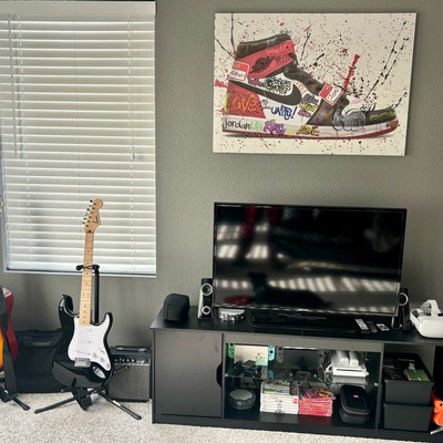 Jordan Graffiti Canvas Wall Art, Air Jordan Canvas Wall Art, Jordan 1 ...