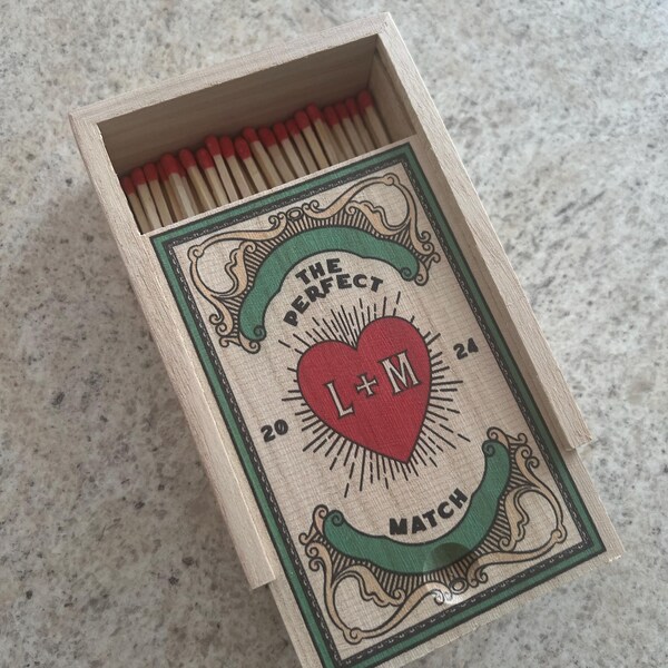 Personalised Couples Large Matchbox - Etsy