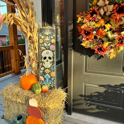 36in Fall Porch Sign Front Porch Fall Welcome Sign With - Etsy