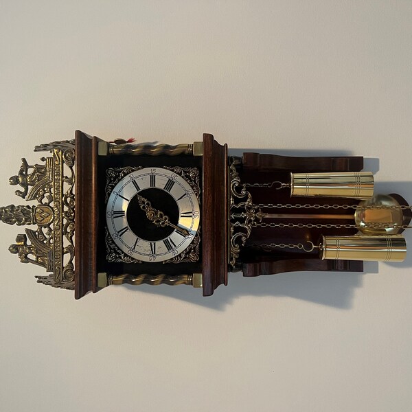 Vintage German Hermle Skeleton Wall Clock junghans Hermle Kienzle Era ...