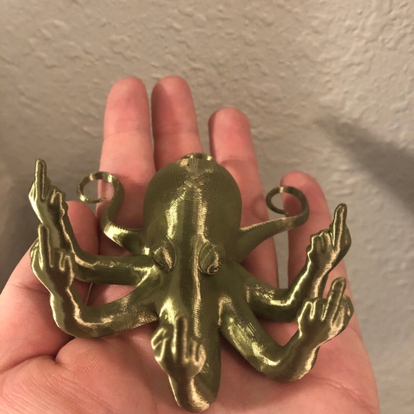 Fucktopus Middle Finger Octopus 3d Print - Etsy