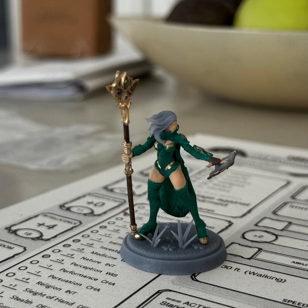 Female Elf Bard Dungeons and Dragons Miniature Sexy Elf Pin up Girl Dnd ...