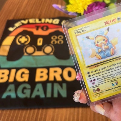 Pokemon Pregnancy Card Pikachu and Charmander Design Custom Pokemon ...