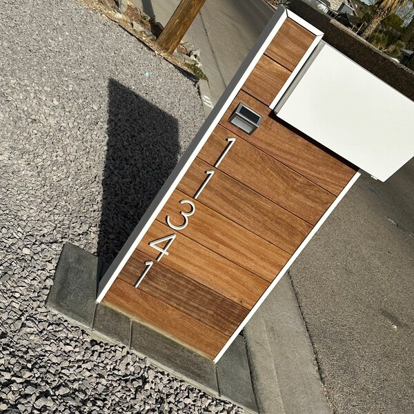 Modern Design Mailbox, Natural Wood Treated, Mailbox for Outside ...