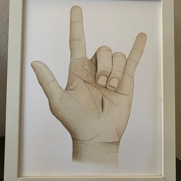 Christ Signing I Love You ASL Sign Language Watercolor Print - Etsy